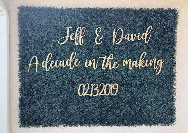 Personalized Custom Backdrop Name Wooden Sign – Carpenter Farmhouse
