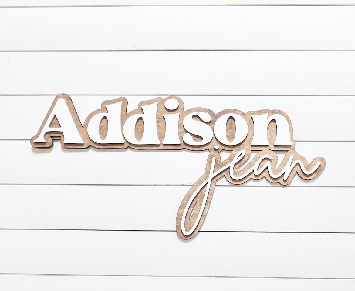 Custom 3D name sign – Carpenter Farmhouse